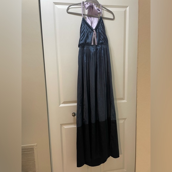 Versona | Dresses | Versona Medium Time To Shine Halter Maxi Dress Blue ...